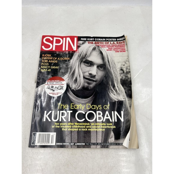 Art | Vintage Spin Magazine Oct 201 Kurt Cobain Cover Grunge Issue ...